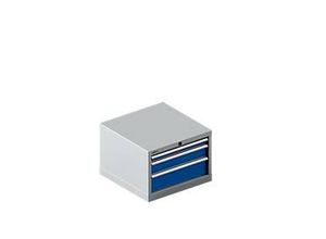 4051273650801 - Select Schubladenschrank 27-27 3 Schubl bis 200 kg B 564 x T 572 x H 400 mm enzianblau weißaluminium