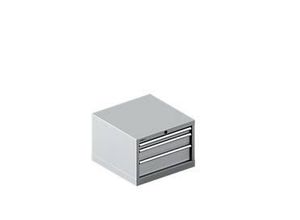 4051273650702 - Select Schubladenschrank 27-27 3 Schubl bis 200 kg B 564 x T 572 x H 400 mm weißaluminium weißaluminium