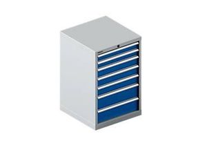 4051273655561 - Select Schubladenschrank 27-27 7 Schubl bis 200 kg B 564 x T 572 x H 850 mm enzianblau weißaluminium