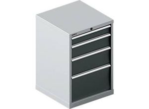 4051273654199 - Select Schubladenschrank 27-27 4 Schubl bis 200 kg B 564 x T 572 x H 850 mm anthrazitgrau weißaluminium