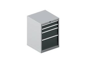 4051273653345 - Pure Schubladenschrank 27-27 4 Schübe bis 75 kg B 564 x T 572 x H 800 mm anthrazitgrau weißaluminium