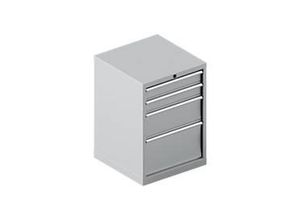 4051273653253 - Pure Schubladenschrank 27-27 4 Schübe bis 75 kg B 564 x T 572 x H 800 mm weißaluminium weißaluminium