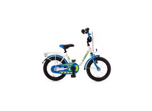 4033365994345 - Kinderfahrrad POLIZEI kristall-weiß blau neon 14 - versch Ausführungen