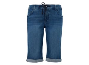 4099587058562 - Große Größen Jeansshorts mit Tunnelzug und Kordel am Bund blue Denim Gr44