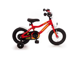 4033365990231 - 125 Kinderfahrrad Kuma Feuerwehr rot weiß gelb-refl