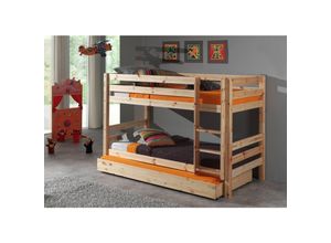 5420070212700 - Etagenbett Kinderzimmer PINOO-12 mit Bettschublade und Leiter in Kiefer massiv natur lackiert b h t ca 210 140 105 cm