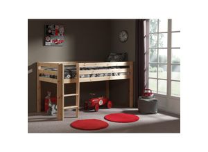 5420070208000 - Kinderzimmer Spielbett PINOO-12 in Kiefer massiv natur lackiert mit Absturzschutz B H T ca 210 114 106 cm - braun