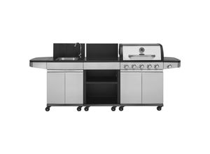 4250340912709 - Gasgrill-Küche Juno mit Edelstahlspüle und Armatur