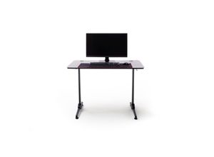 4260496573068 - Basic 2 Größe XL Gaming Schreibtisch schwarz rechteckig C-Fuß-Gestell schwarz 1110 x 600 cm