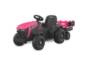 4042774465353 - JAMARA-460897-Ride-on Traktor Super Load mit Anhänger pink 12V