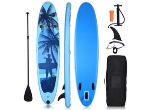 0617748483738 - Sup Board 305x75 cm aufblasbar Stand up Board Stand up Paddling Board Paddelboard inkl Rucksack Pumpe Sicherheitsleine Reparaturset Paddel