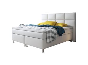 4260263717565 - IHG Boxspringbett Miami 180x200 cm Kunstleder Weiß