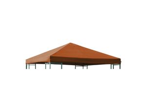 4050747243716 - Ersatzdach für Metall- und Alupavillon 3x3 Meter terracottafarben wasserdicht PVC-beschichtet