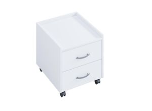 4260347793430 - nonjoo Offiice Container Qubik-white mit 2 Schubladen - ohne Sitzkissen