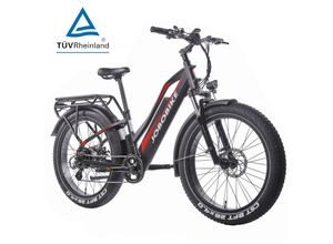 5904302005082 - JOBOBIKE E-Bike Robin Frau 26 Zoll Fat-Reifen Elektrofahrrad 7 Gang Shimano Acera Kettenschaltung 25