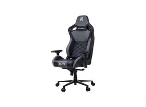 4056551138460 - ELITE Gaming-Stuhl MERCENARY groß ergonomisch mit Premium-Rücken- und Kopf-Nackenkissen 48-53cm (Schwarz Grau)