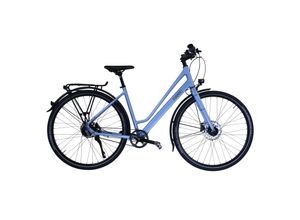 4260471753744 - Trekking Super Deluxe - Sky Blue Damen 28 Zoll  Trekkingrad mit Gates Riemenantrieb & Shimano 8 Gang Nabenschaltung