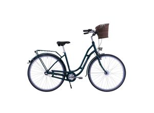 4260471753652 - HAWK City Classic Joy British Green - Damenfahrrad 28“ - Perfektes Stadtfahrrad I Leichtes Damen Fahrrad mit Shimano 3-Gang Nabenschaltung