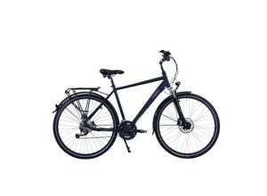 4260471753713 - Trekking Deluxe Ocean Blue Herren 28 Zoll  Rahmenhöhe 52cm - Fahrrad mit Microshift 27 Gang Kettenschaltung & Beleuchtung