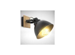 4057722008544 - Bklicht - led Wandlampe Retro Wandspot Vintage Wandleuchte Holz Industrie Wohnzimmer Flur