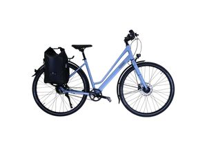 4260471753829 - HAWK Trekking Super Deluxe mit Tasche  Sky blue Damen 28 Zoll  Trekkingrad mit Gates Riemenantrieb & Shimano 8 Gang Nabenschaltung