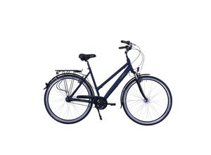 4260471753492 - Citytrek Deluxe Lady Ocean Blue - Damen 28 Zoll - Leichtes Fahrrad mit 7-Gang Shimano Kettenschaltung Felgenbremse & LED Beleuchtung I Allrounder