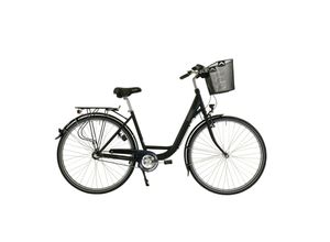 4260471753508 - HAWK City Wave Premium Plus Black Damen 26 Zoll - Fahrrad mit 3-Gang Shimano Nabenschaltung Beleuchtung & Ergogriffen