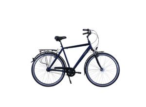 4260471753485 - HAWK Citytrek Deluxe Gent Ocean Blue inkl Tasche - Herren 28 Zoll - Leichtes Fahrrad mit 7-Gang Shimano Kettenschaltung & Beleuchtung I Allrounder