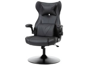 4251774989060 - Gamingstuhl Racing-Design schwarz 67 x 75 x 106-112 cm (BxTxH) Ergonomischer Gamingstuhl Computerstuhl Gepolstert