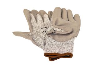 4043722019215 - MAUK (12 Paar) Schnittschutz Handschuhe Grau Cut Resistant Glove EN388 Schnittstufe 5 Größe 10 HPPE PU beschichtet