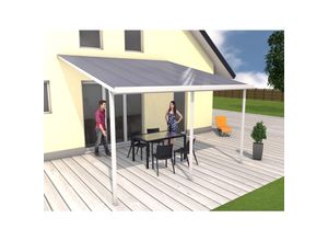 4003412111681 - Terrassenüberdachung 426x406cm weiß weiß 426 x 406 cm