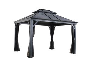 0772830163391 - Aluminium Pavillon Gazebo Mykonos 10 x 12 inklMoskitonetz 299x364 cm