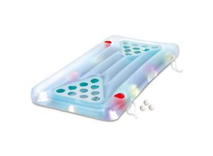 4895215115481 - Aufblasbares Bierpong Spiel Set mit Bällen blau 160 x 84 x 19 cm (l x b x h) - Summer Waves