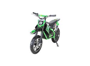 4056551046215 - Kinder-Crossbike Gepard Elektro-Kindermotorrad 500 Watt bis 25 km h verstärkte Gabel ab 5 J (Grün)