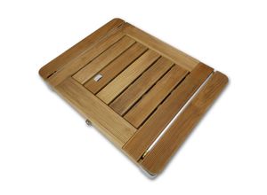 4031985705105 - Mobile Gartendusche Bodendusche aus massivem Teak-Holz