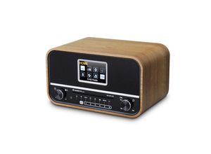 4032661278708 - DR 870 CD Seniorenradio DAB+  UKW  CD  USB Tischradio DAB+ UKW DAB+ UKW Bluetooth® Weckfunktion Inkl Fernbedienung Walnuss Schwarz