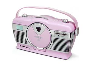 4005425005667 - RCD1350PI Retro CD MP3 USB Radio in pink