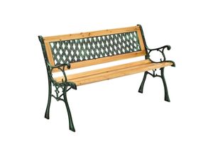 4260565520764 - Gartenbank Pisa – 2-Sitzer Sitzbank mit Armlehnen & Rückenlehne – 122x54x73 cm