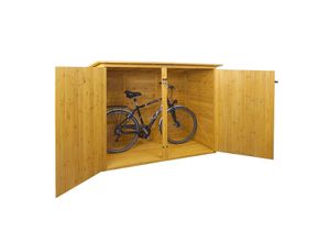 4057651419404 - 1er-Fahrradgarage MCW-H60 Fahrradbox Geräteschuppen Gerätehaus MVG abschließbar 152x184x98cm ~ braun