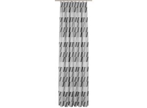 4004567227609 - Vorhang WIRTH Bray Gardinen Gr 145 cm Kräuselband 132 cm grau (dunkelgrau) Kräuselband Gardine