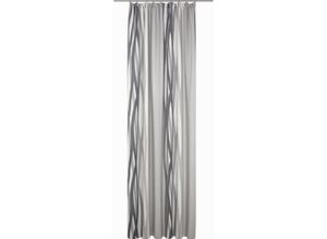 4004567155575 - Vorhang WIRTH Brooklyn Gardinen Gr 150 cm Kräuselband 145 cm grau Kräuselband Gardine