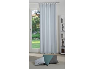 4004567253585 - Vorhang WIRTH Newbury Gr 1 blau (hellblau) B65cm H125cm Jacquard Baumwolle Polyester Gardinen
