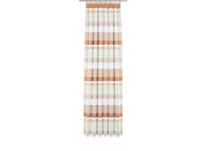 4004567054816 - Vorhang WIRTH Novara Gr 1 orange (terra) B135cm H145cm Jacquard Polyacryl Polyester Baumwolle Gardinen