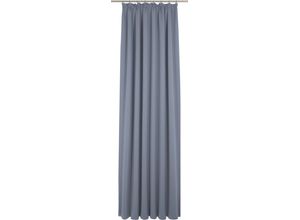 4004567253684 - Vorhang WIRTH Newbury Gardinen Gr 125 cm Kräuselband 65 cm blau (mittelblau) Kräuselband Gardine