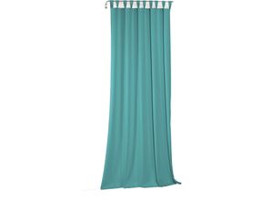 4004567254049 - Vorhang WIRTH Newbury Gr 1 blau (türkis) B65cm H125cm Jacquard Baumwolle Polyester Gardinen