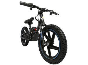 4056551237118 - Elektro-Laufrad 16 Zoll Kinder-Balance-Bike m 250 Watt Scheibenbremsen 3 Geschwindigkeitsstufen (Blau)