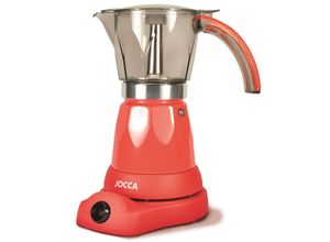 8435253548016 - Jocca elektrische Espresso Kaffeemaschine in rot für bis zu 6 Tassen mit 360° drehbarem Kopf