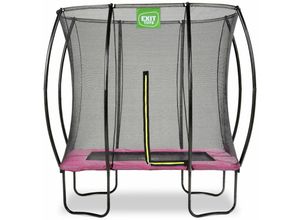 8720088262429 - Exit Toys Trampolin Silhouette Rect 153x214 (5x7ft) + Sicherheitsnetz (Rosa) rosa