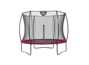 8719743250307 - Exit Toys Trampolin Silhouette 244 cm + Sicherheitsnetz rosa