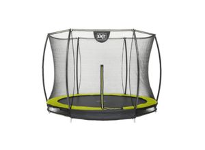 8719743250550 - Exit Toys Trampolin Silhouette Ground 244 (8ft) + Sicherheitsnetz (Lime) grün